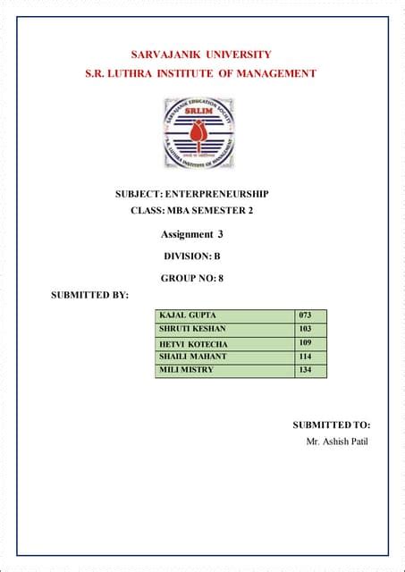 Ent Assignment 3docx