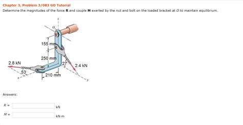 Solved Determine The Magnitudes Of The Force R And Couple M Chegg Com