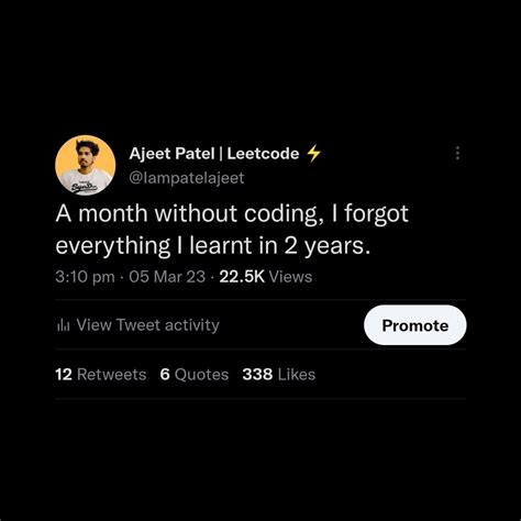 ajeet patel on linkedin coding leetcode softwareengineering consistency 15 comments