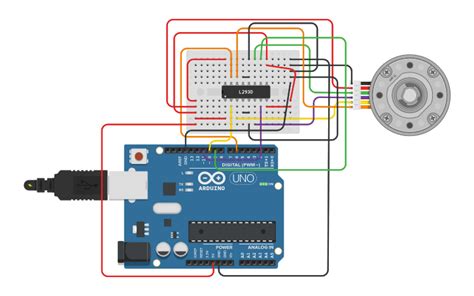 Circuit Design Motor Paso A Paso Tinkercad