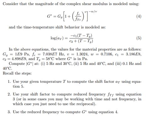 Solved Consider That The Magnitude Of The Complex Shear