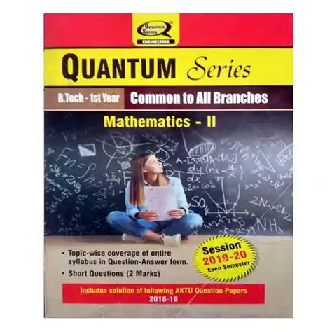 Quantum Series Btech 1st Year Mathematics Ii Common To All