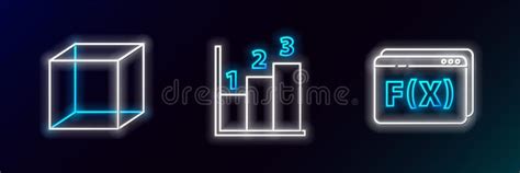 Set Line Function Mathematical Symbol Geometric Figure Cube And Graph