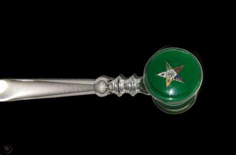 Vintage Lucite Gavel Masonic Masons Order Of The Eastern Star Rose 8 Long 3905119783