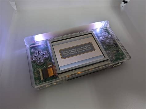 Gameboy Macro Clear Shell With Led Hinge Bar And Amp Rgameboymacro