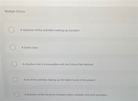 Solved Multiple Choicea Depiction Of The Activities Making