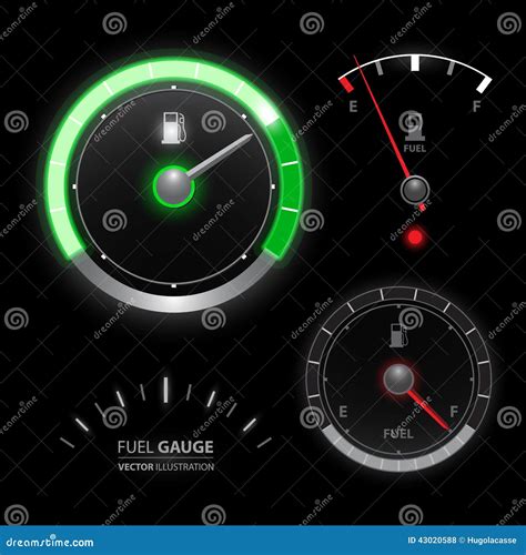 Speedometer Vector Car Speed Dashboard Panels Vector Illustration Set