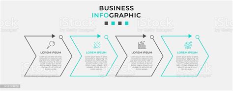 아이콘과 4가지 옵션 또는 단계가 있는 벡터 인포그래픽 디자인 비즈니스 템플릿입니다 프로세스 다이어그램 프레젠테이션 워크플로 레이아웃 배너 플로우 차트 정보 그래프에 사용할