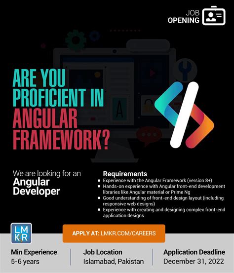 Lmkr Careers On Linkedin Hiringalert Angulardeveloper Islamabadjobs
