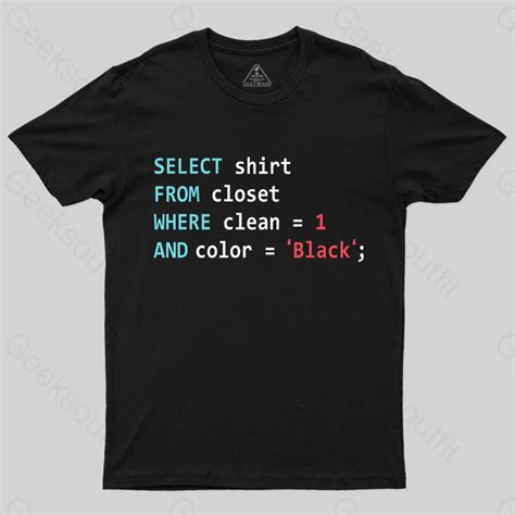 geeksoutfit programmer database geek t shirt for sale online