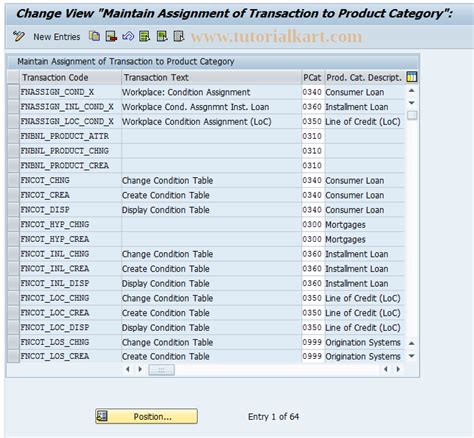 FN PRODUCT BAS TAPT SAP Tcode Assign Transaction To Production Category Condition Type