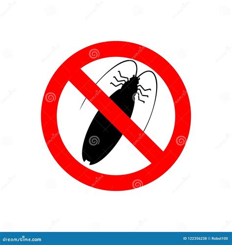 Stop Cockroach Sign Stock Illustration 55287706