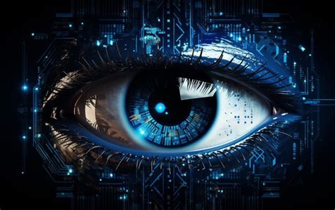 Premium Ai Image Biometric Eye Authentication