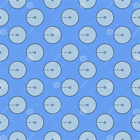 Circle Mathematics Figure Blue Seamless Pattern Geometry Education Vector Background Stock