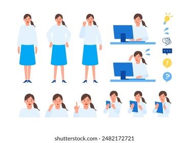 Working Woman Concept Problem Solving Woman Stock Vector Royalty Free Shutterstock