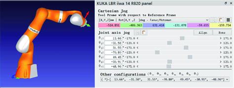 Configuration Of Kuka Lbr Iiwa 14 R820 In Robodk Download Scientific Diagram