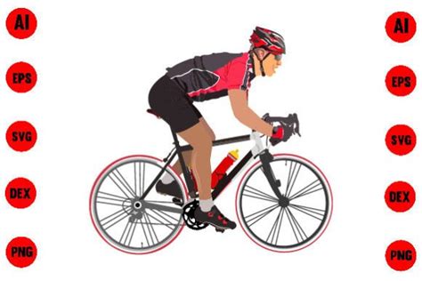 Bicycle Man Vector Graphic By The Queen Creative Fabrica