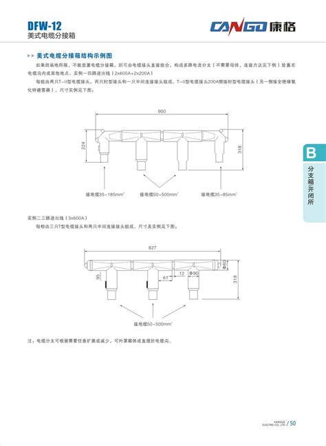 Dfw 12美式电缆分接箱浙江康格电气有限公司