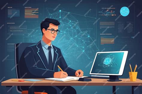 Premium Photo Illustration Of A Teacher Using Ai Algorithms For