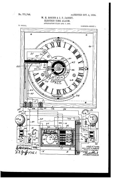 Patent Clock Program By William H Robins Issued Apr 7 1903