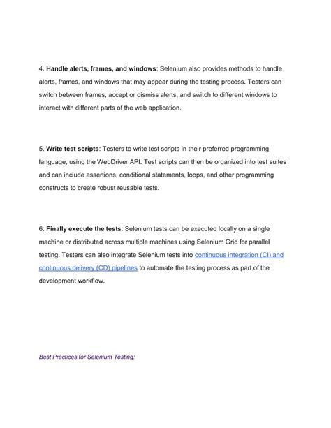 Selenium Testing A Comprehensive Guide To Automated Web Testing Pdf