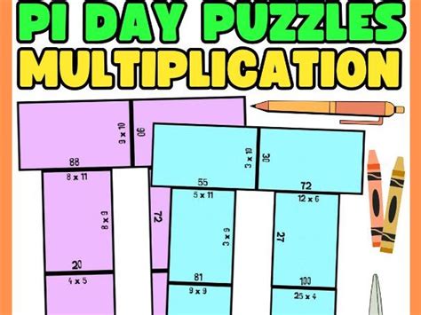 Multiplication Pi Puzzles Fun 14 March Pi Day Math Craft Activity