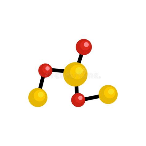 Chemical Lattice Icon Flat Style Stock Vector Illustration Of