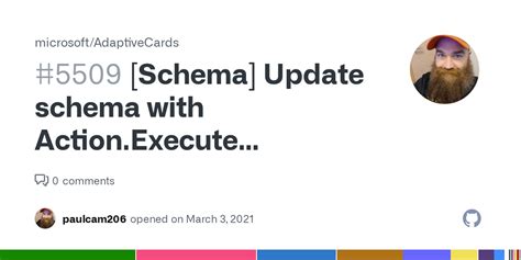 Schema Update Schema With Actionexecute Properties · Issue 5509 · Microsoftadaptivecards