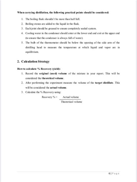 Solved 1 [15 Points Calculation Recorded Distillation