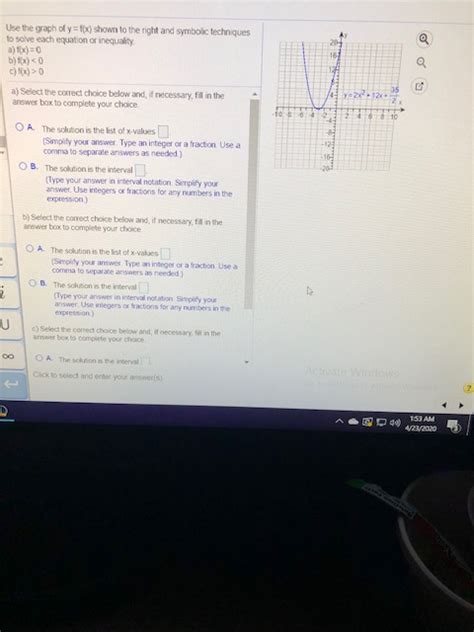 Solved Jse The Graph Of Y F X Shown To The Right And Chegg Com