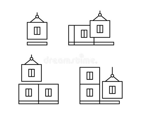 Modular Construction Icon Set Stock Illustrations 197 Modular Construction Icon Set Stock