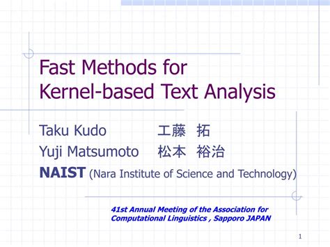 PPT Fast Methods For Kernel Based Text Analysis PowerPoint Presentation ID 6605413
