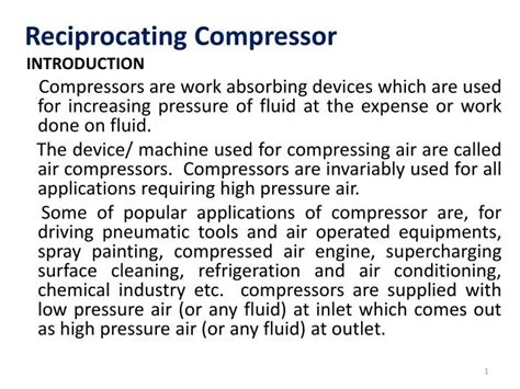 Ppt Reciprocating Compressor Introduction Powerpoint Presentation Free Download Id 2251079
