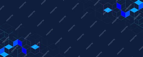 Premium Vector Abstract Geometric Background With Isometric Digital Blocks Blockchain Concept