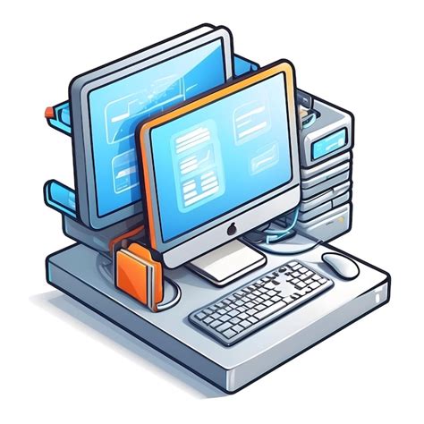 Premium Photo Server Icons Data Center Symbols Network Server Server Room Web Hosting Server