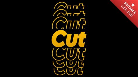 Cut Text Effect Generator