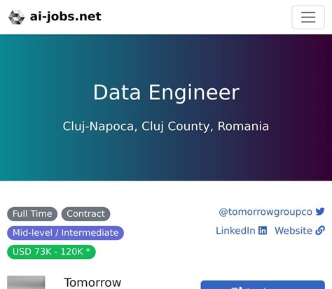 Hiring Data Engineer In Cluj Napoca Cluj County Romania Raimljobs
