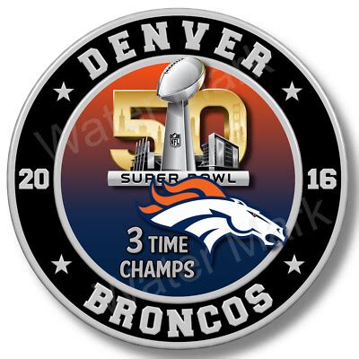 Denver Broncos Super Bowl 50 2016 Champions Vinyl Sticker Decals