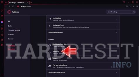 How To Disable Javascript In Opera Gx