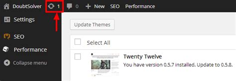 disable wordpress theme update without plugin doubtsolver