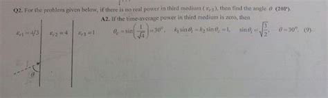 Solved Can You Explain Me This Electromagnetics Oblique