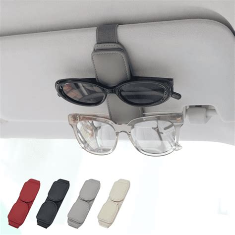 Ompellus Magnetic Sunglasses Holder For Car Sun Visor Double Position