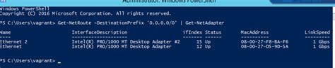 powershell determine active ethernet adapter and his mac stack overflow