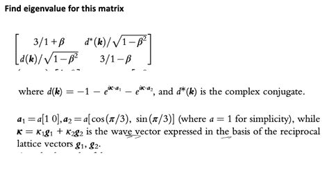 Solved Find Eigenvalue For This Matrix Chegg Com