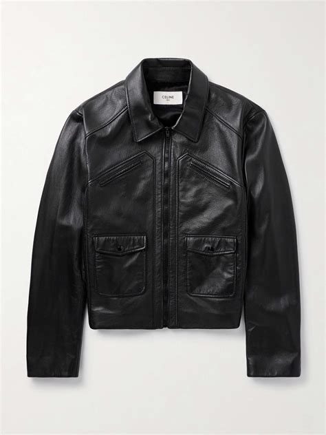Celine Panelled Leather Jacket For Men Mr Porter