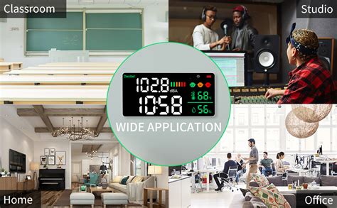 5 In 1 Decibel Meter Wall Hanging Sound Level Meter 30 130dB Range 11 Inch Large LED Display