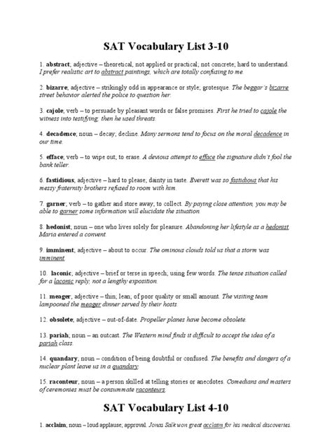 Sat Word List Pdf Sat Vocabulary Pdf Nrrbg