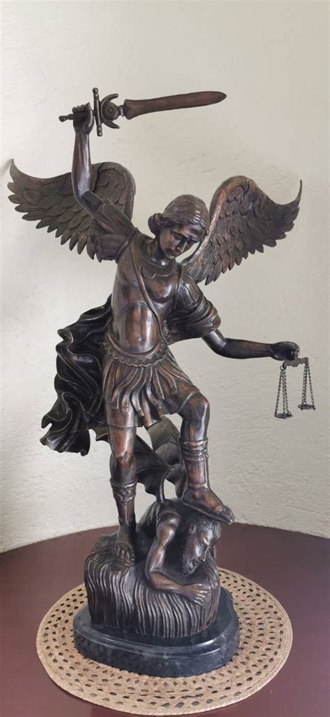San Miguel Arcangel Sculpture By Arthur Javier Lopez Carrillo Saatchi Art