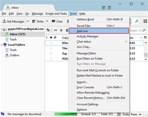 Export Thunderbird Mail Vvtiline