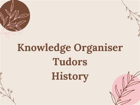 Tudors Knowledge Organiser Teaching Resources